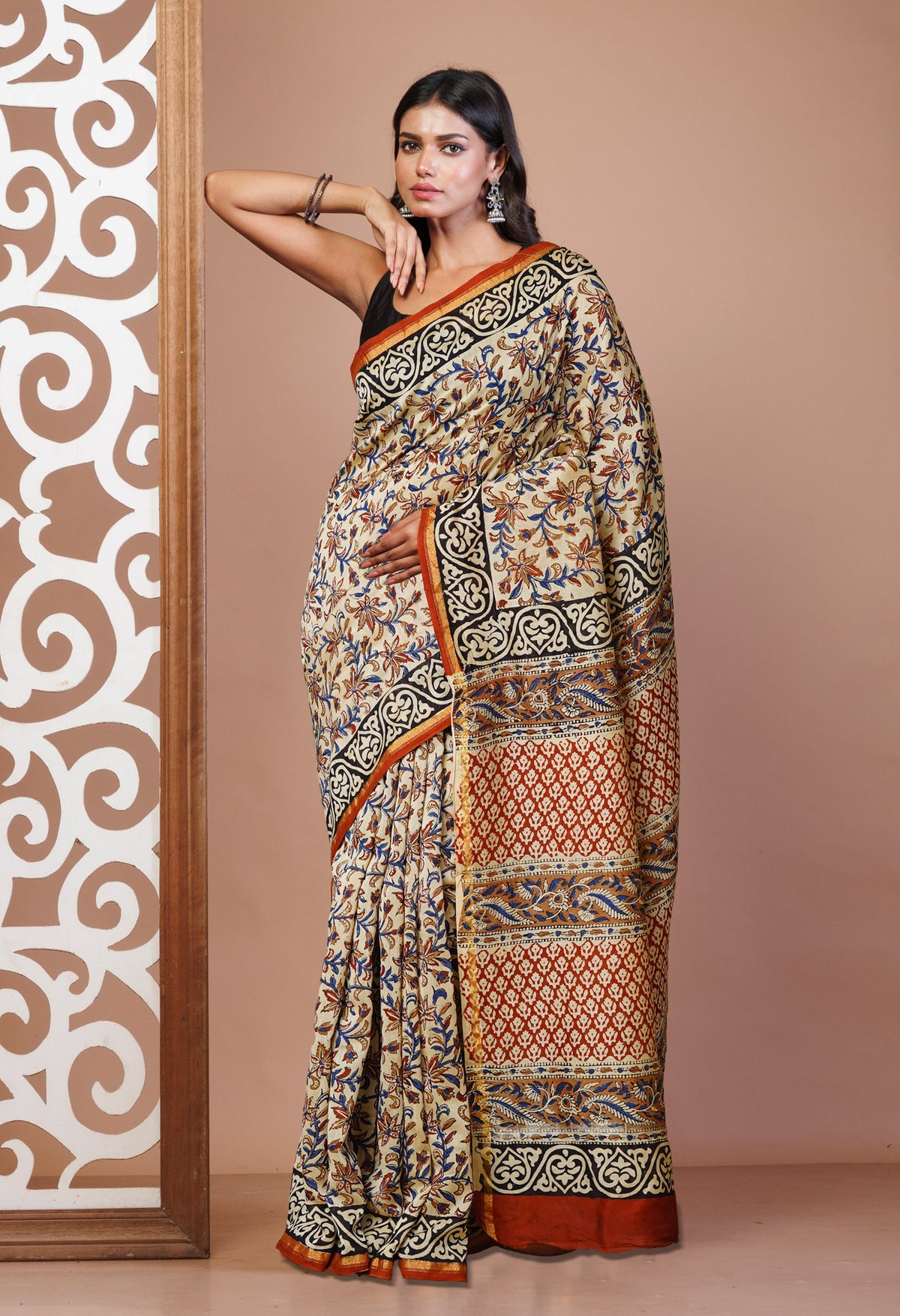 Kalamkari saree - Buy ULTIMATE Kalamkari sarees online|Unnati Silks